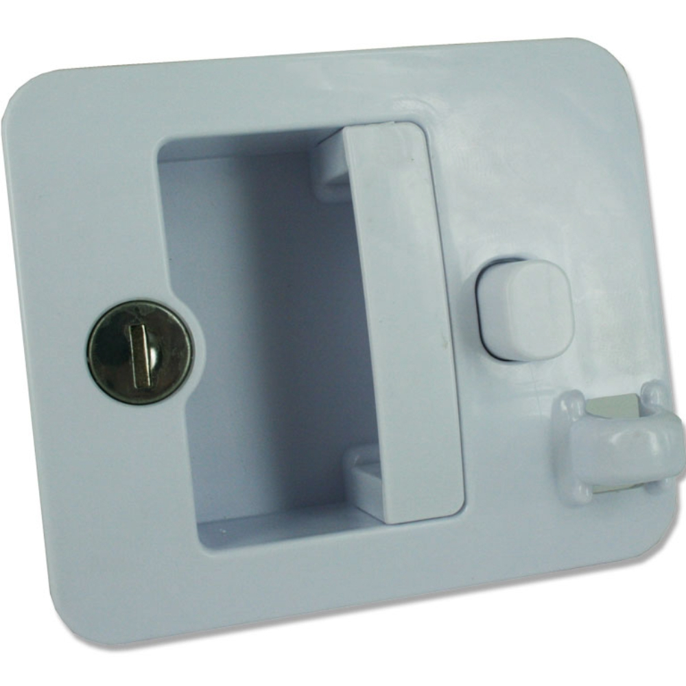 JAYCO CAMPER DOOR LOCK SET WHITE